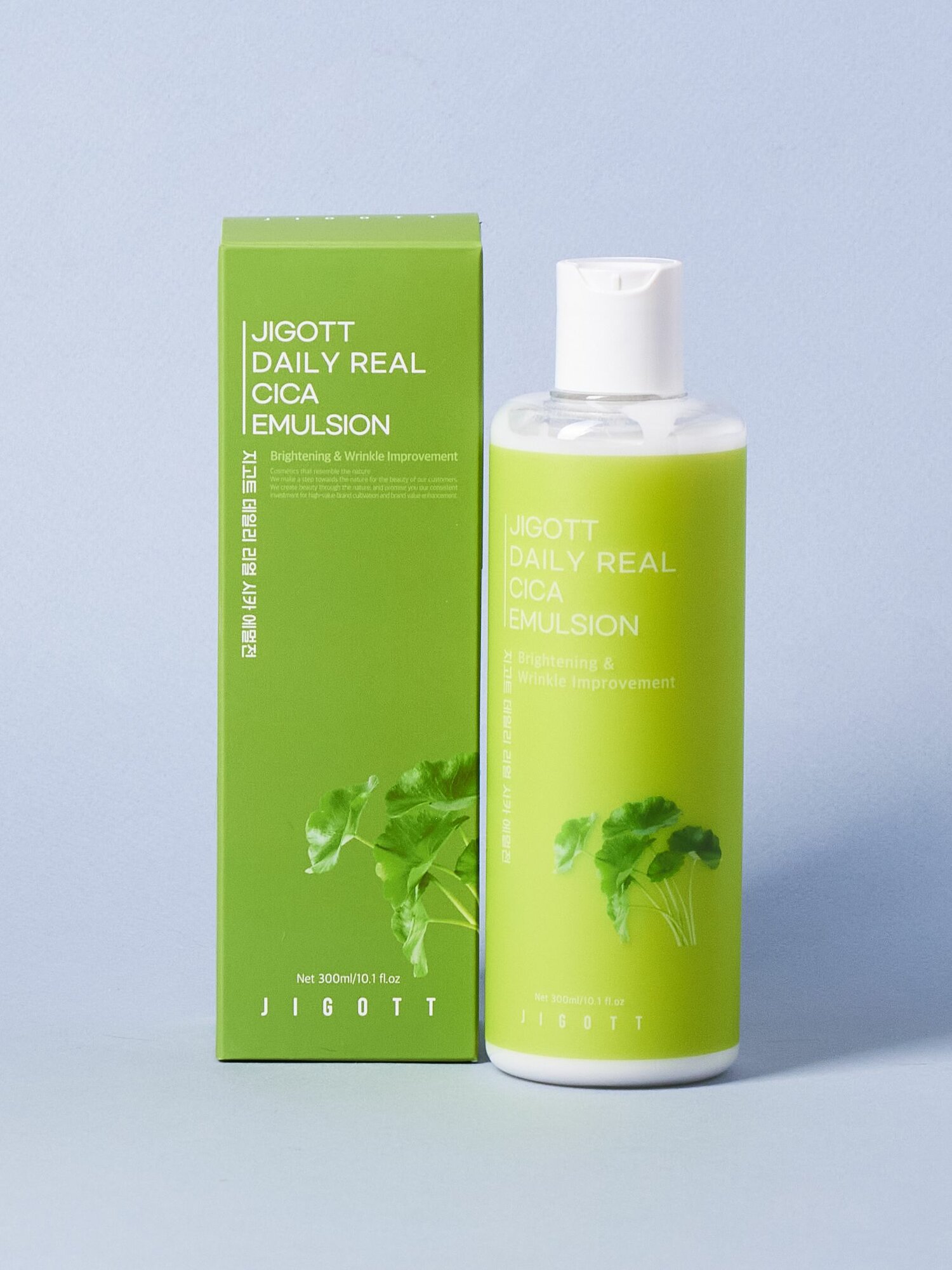 JIGOTT Успокаивающая эмульсия с центеллой азиатской 300 мл Daily Real Cica Emulsion