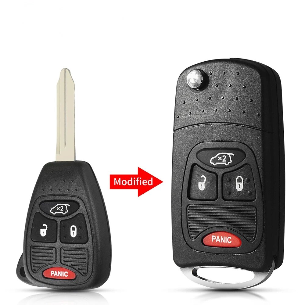 Складной ключ 2 кнопки Dodge Jeep Compass Patriot, Model 4