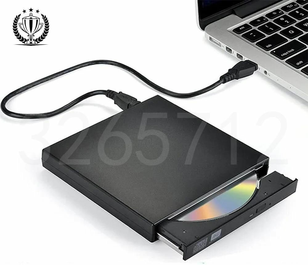 GM Внешний дисковод CD/DVD - USB 2.0 - с записью и чтением, оптический привод для ноутбука, компьютера