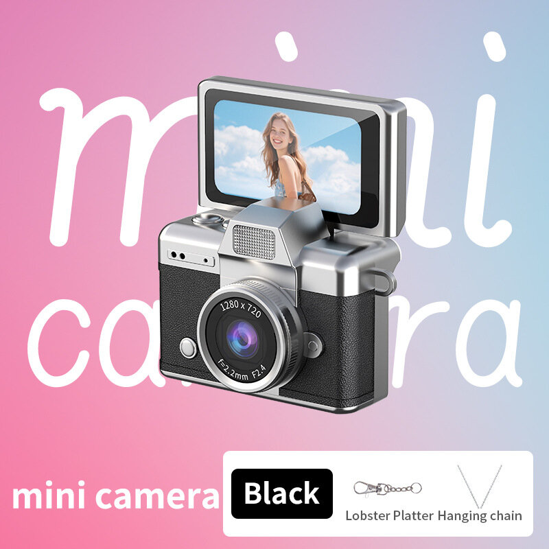 Новая трансграничная цифровая камера CCD для влогов в ретро-стиле, камера с откидным экраном, мини-цифровая камера.