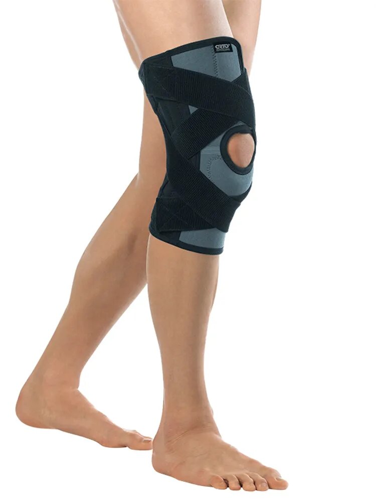 Усиленный бандаж для коленного сустава Orto Professional AKN 140, Размер XXL, Черный