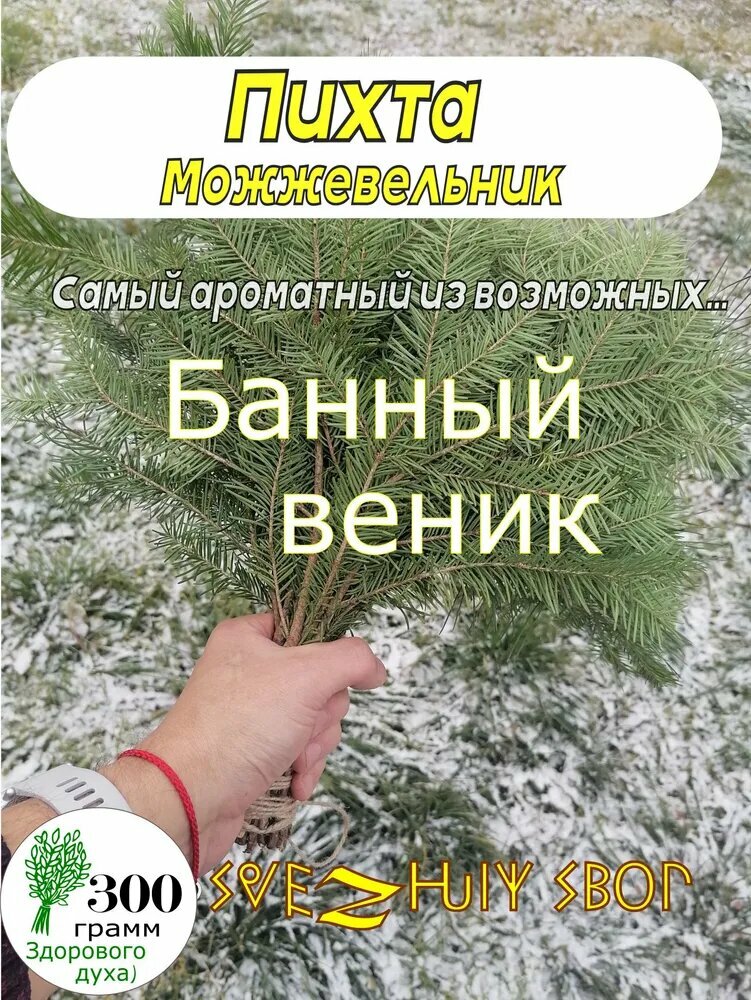 Веник для бани Пихтовый(Мандариновая Елка) свежий с Можжевельником 2026г.