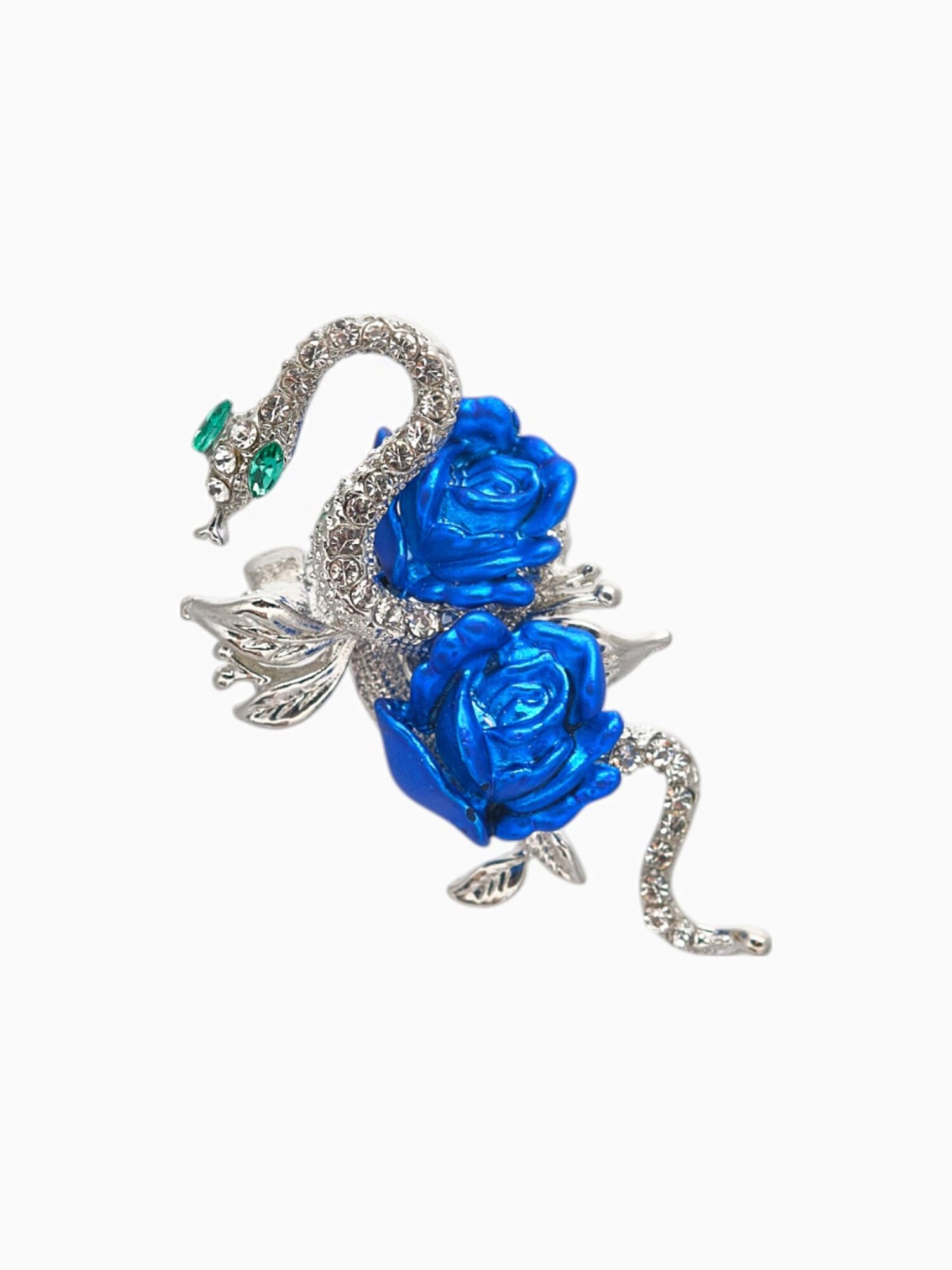 Брошь, эмаль, стразы