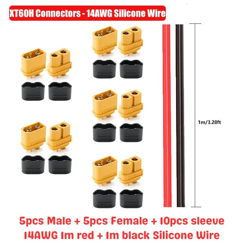 Набор разъемов XT60H 14AWG, 2 шт.