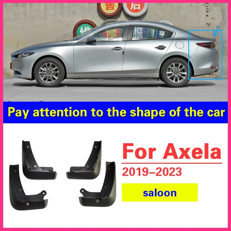 Комплект формованных брызговиков для Mazda 3 Mazda3 BP 4dr Sedan Saloon 2019 2020 2021 2022 2023 брызговики брызговики переднее и заднее крыло