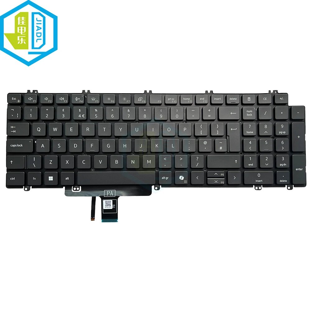 OVY Клавиатура для Dell Latitude 5520 5521 Precision с подсветкой
