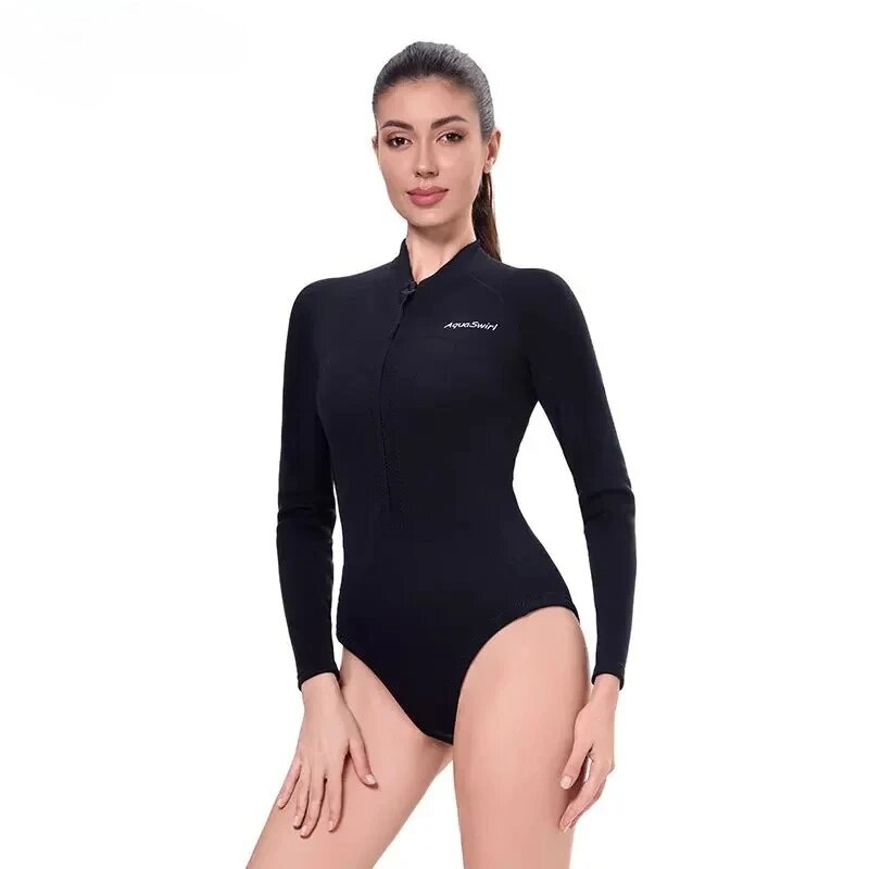 Женский гидрокостюм UETEEY 2 мм розовый белый Черный, S, Black top