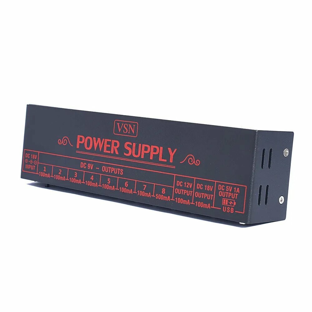 VSN PW-1 POWER SUPPLY Обновление выходного многоконтурного питания для гитарной педали 10 путей 9V/12V/18V DC выходов и 1 путь 5V USB