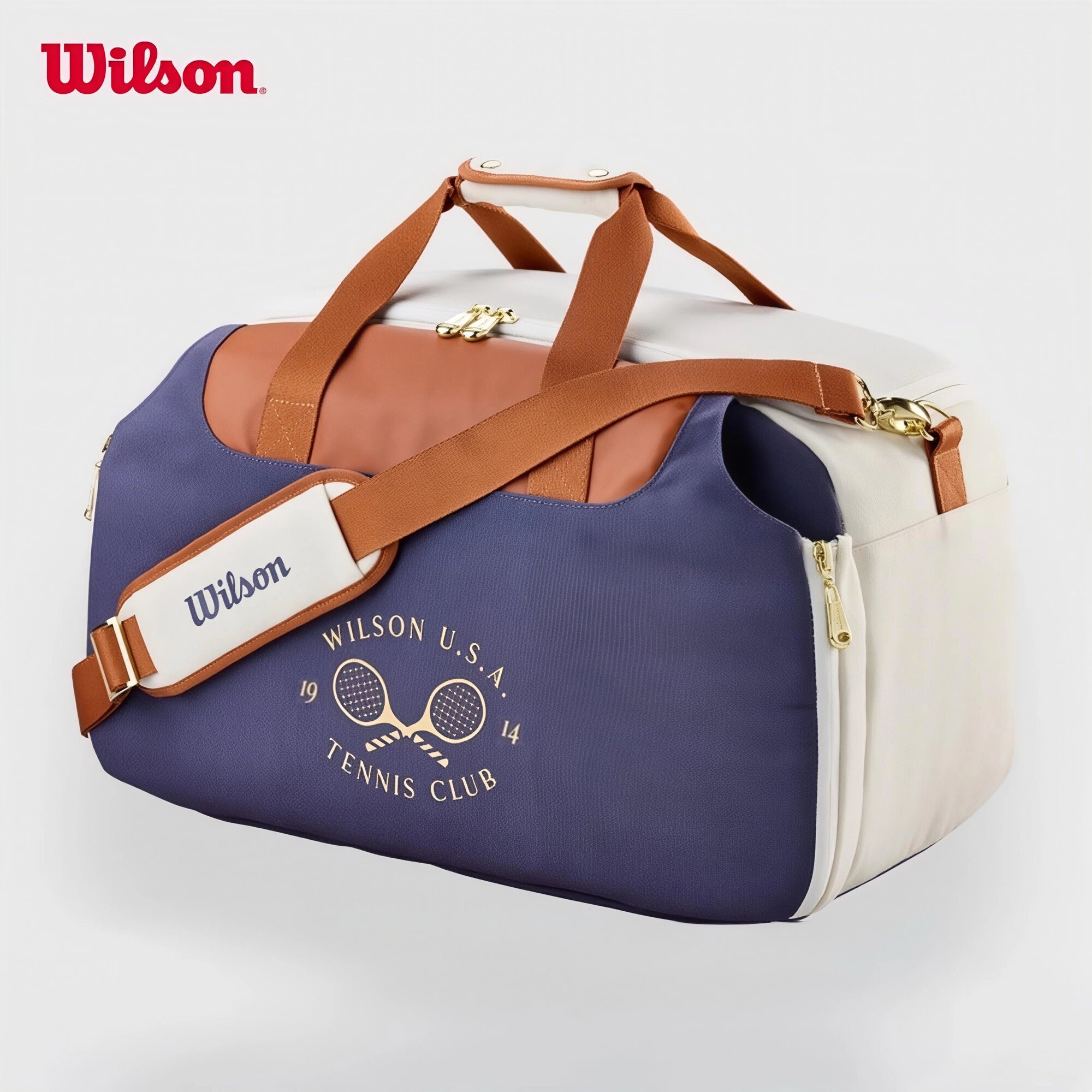Сумка для теннисных ракет Wilson Heritage V2 Small Duffle 2026 ретро, на 2 ракетки с отделением для обуви