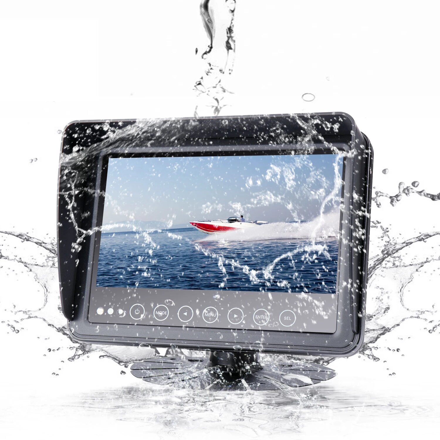 Монитор водонепроницаемый 7 дюймов IPS IP68 AHD AV автомобильный монитор для автобуса такси AHD