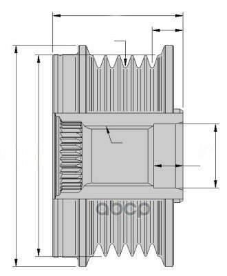 Шкив генератора HELLA арт. 9XU358039-101