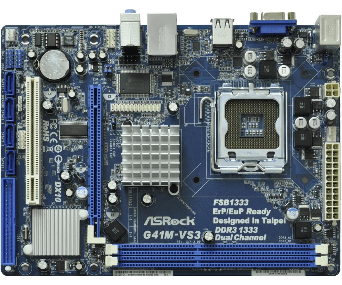 Материнская плата ASRock G41M-VS3 R2.0 0/M/ASR, Micro-ATX, LGA775 / 90-MXGI40-A0UAYZ / 80-MXGI40-A1A25