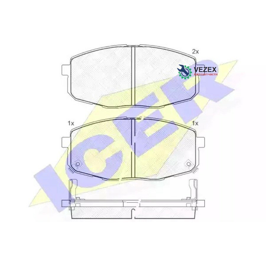 ICER 181540 Колодки тормозные
