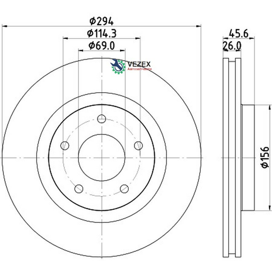 BEHR-HELLA 8DD355115-911 Тормозной диск с покрытием, передняя ось 2шт