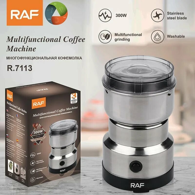 RAF Кофемолка R.7113 300 Вт, объем 3500 г
