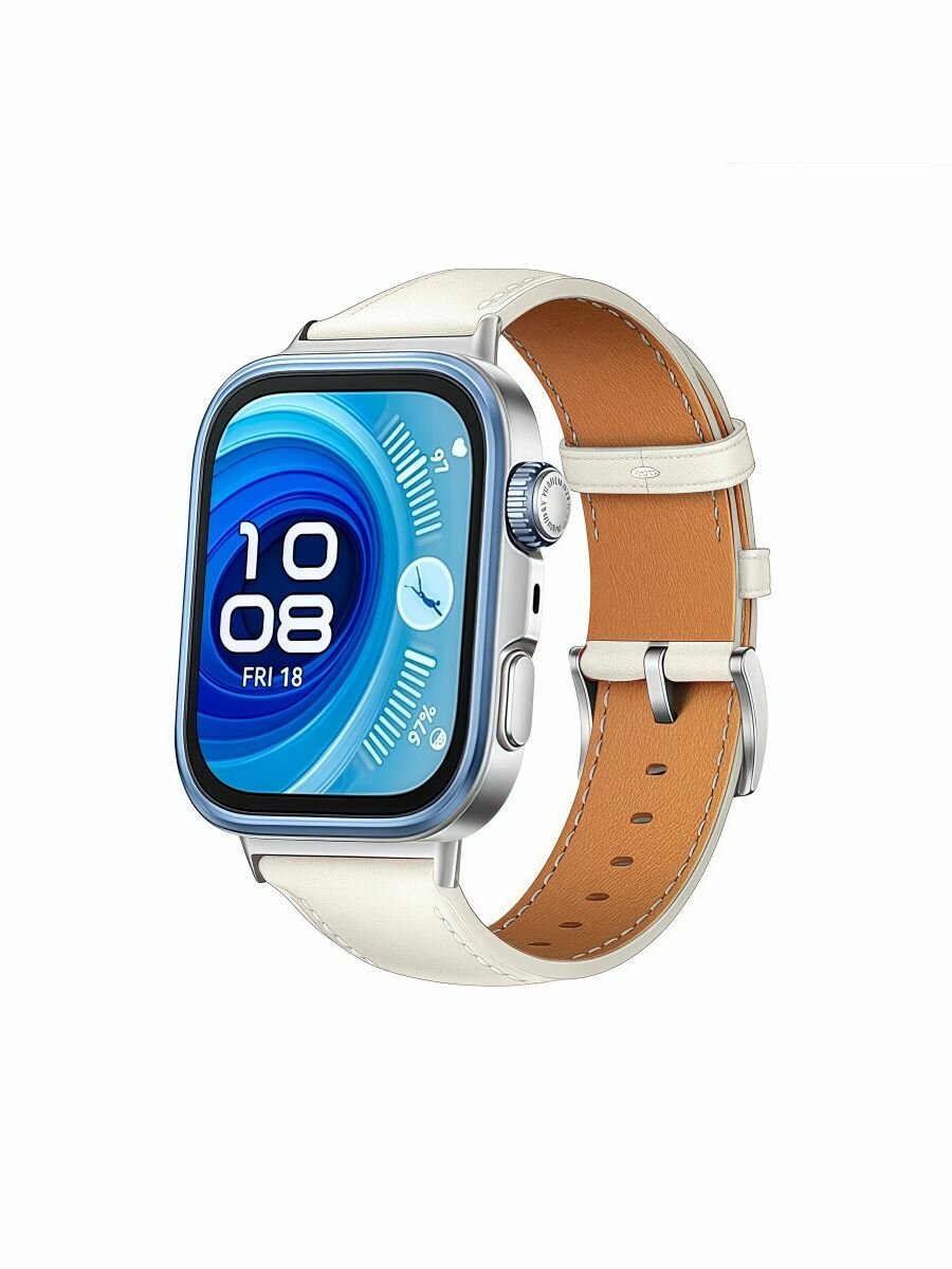 Кожаный ремешок для смарт-часов Huawei Watch Fit5/ Fit5 Pro/ Fit4/ Fit4 Pro/ Fit3, дизайн с серебряной застёжкой, повседневный модный стиль для повседневной носки серебряная застёжка