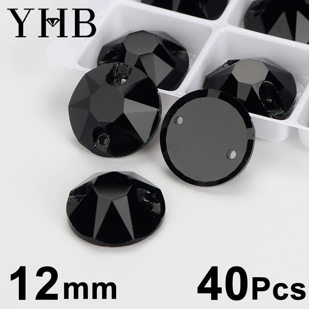Швейные камни YHB Jet XIRIUS Cosmic Drop стекло XIRIUS 12mm
