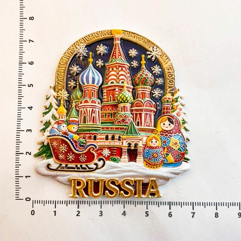 Российские магниты на холодильник, персонализированные креативные архитектурные сувениры, модные украшения в стиле, популярные туристические сувениры.