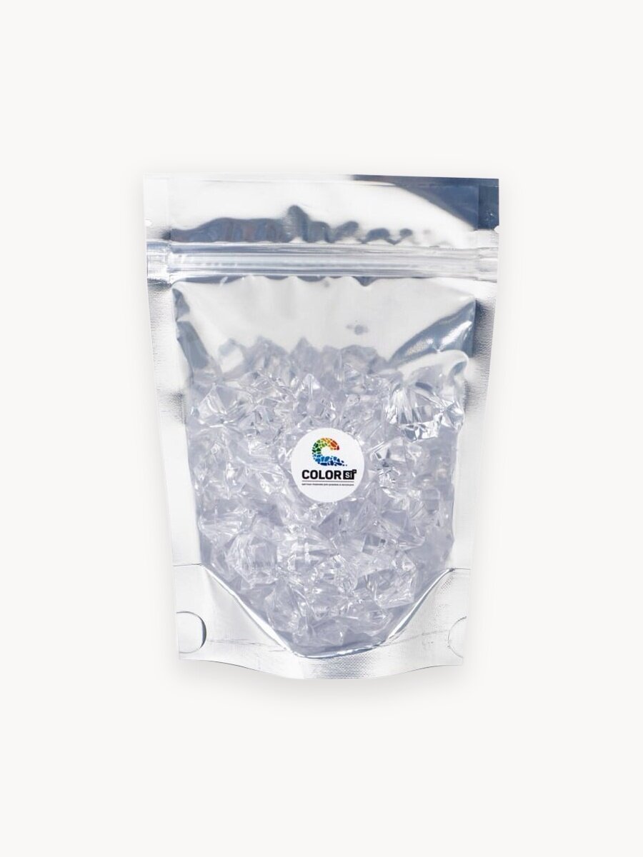 Камушки для декора, цветов, творчества 100 шт, прозрачные, кристаллы декоративные, COLOR Si