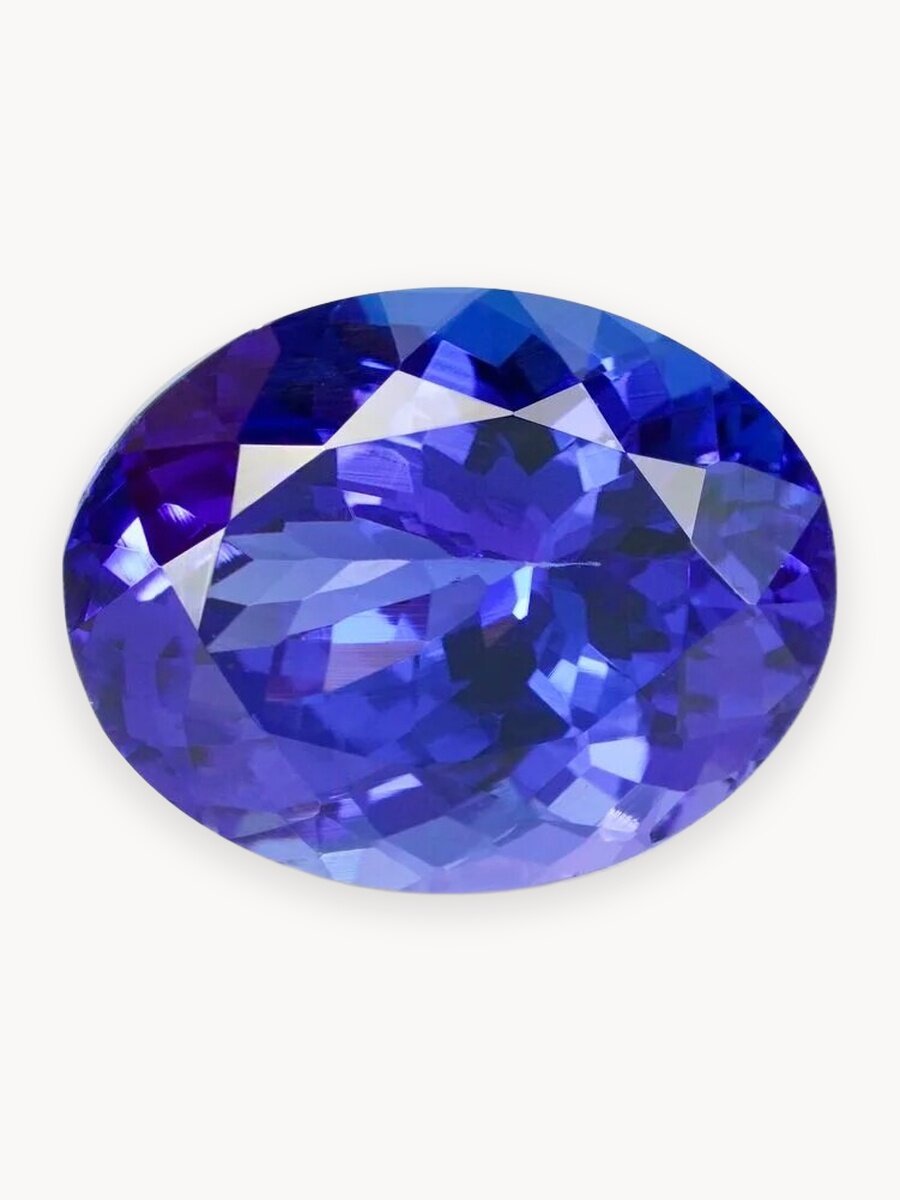 Природный Танзанит, "Овал", вес 5.49 ct, размеры 11,68х9,44х6,91 мм