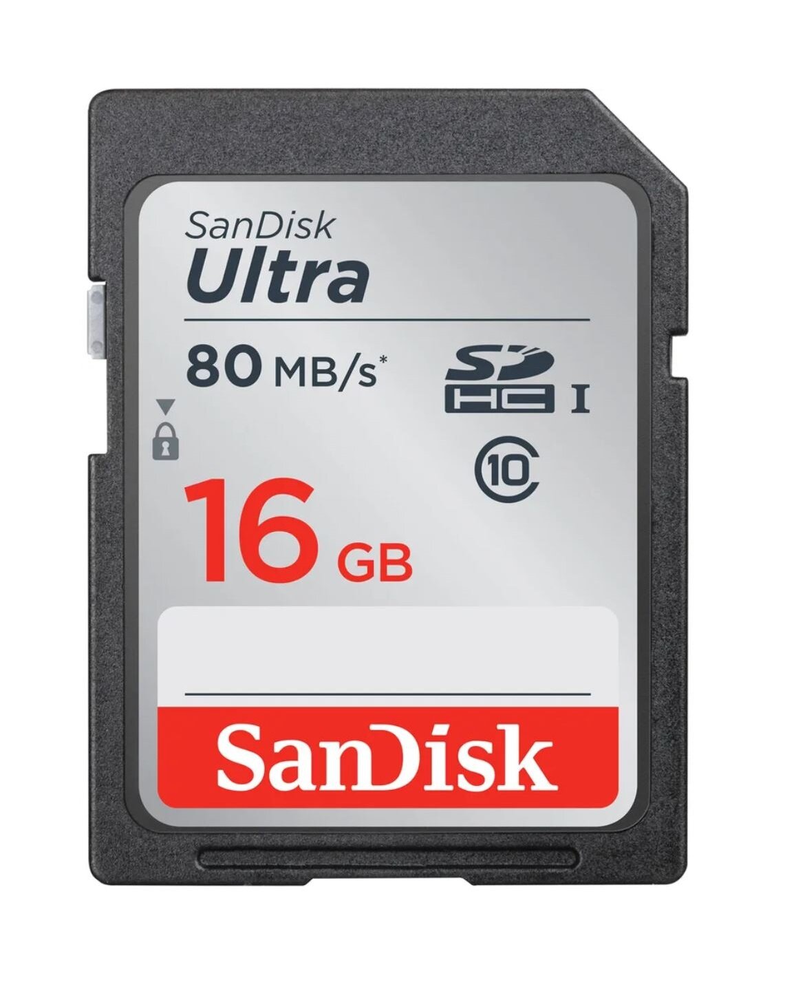 Карта памяти SanDisk Ultra SDHC 16 ГБ 80MB/s Class 10 UHS-I (SDSDUNC-016G-GN6IN)