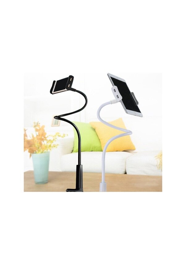 Металлический держатель для телефона и планшета длиной 80 см, вращающийся на 360 градусов, гибкий зажим для дома и офиса, черный цвет