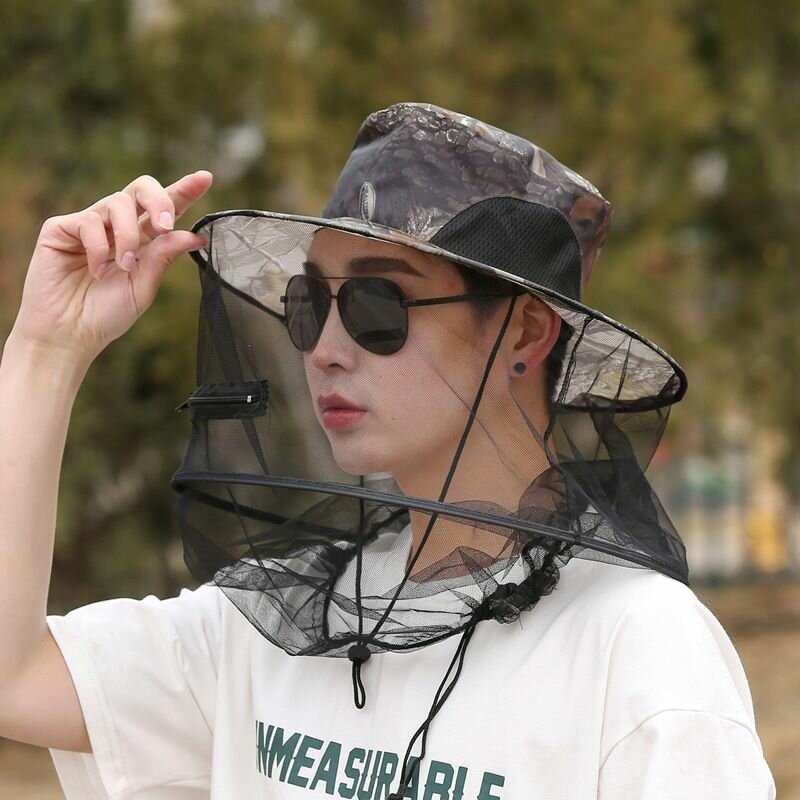 Шляпа против комаров Панама для рыбалки и охоты