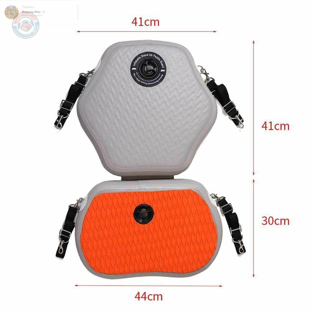 Сиденье для каяка SUP с регулируемой спинкой из ПВХ и надувной подушкой, универсальное кресло для каноэ и доски серфинга, водонепроницаемое, легко устанавливается и снимается, поворот на 360 , морская стойкость