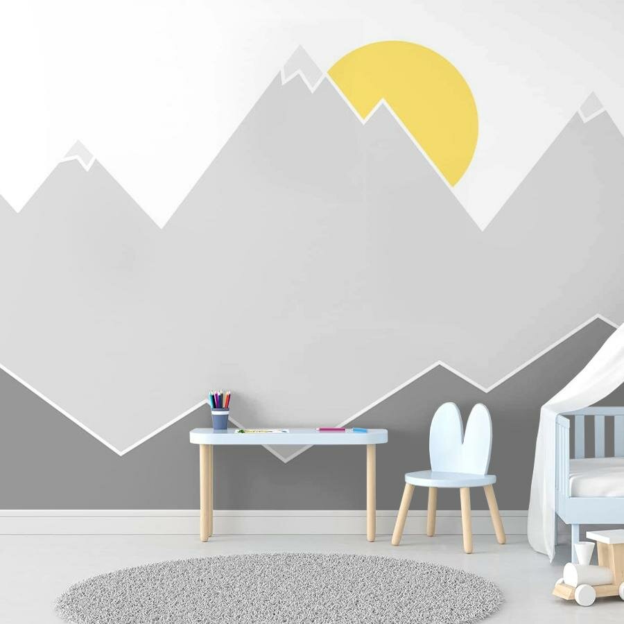 Фотообои Горы и солнце 12-805-S-Флок 270 x 200 см (ВхШ) Бесшовные, флизелиновые, влагостойкие обои