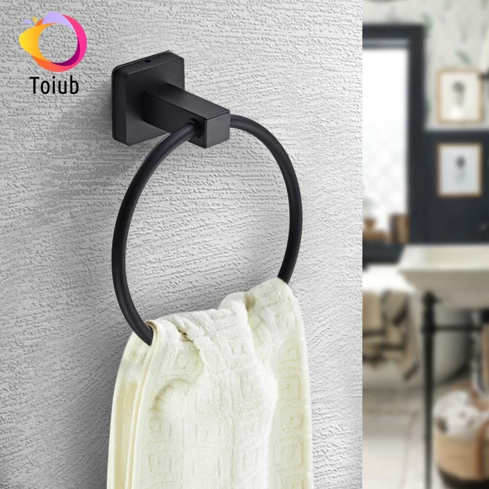 Кольцо для полотенец для рук с настенным креплением, круглый держатель для банных полотенец для кухни и ванной комнаты