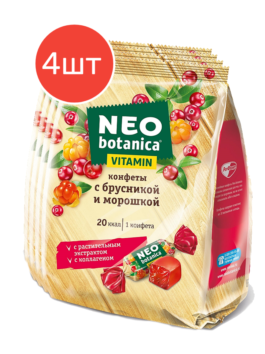 Конфеты желейные Neo Botanica Vitamin с брусникой и морошкой, 200гр 4шт