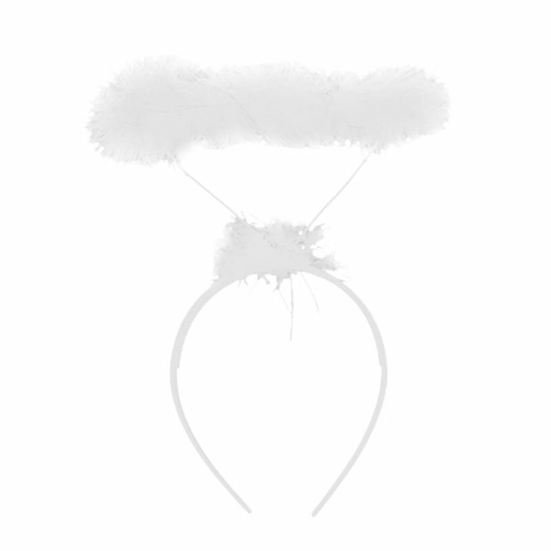Детский ободок с перьями ангела, Белый