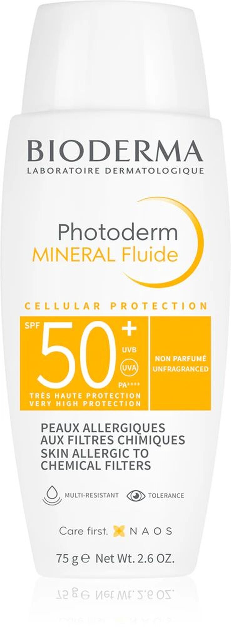 Bioderma Солнцезащитное средство для лица и тела SPF 50+, Photoderm Mineral, 75 мл