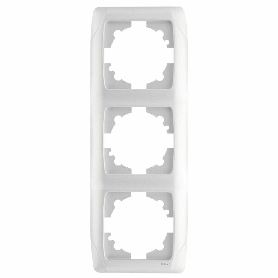 Рамка 3-я вертикальная белая VIKO Carmen, артикул 90571003