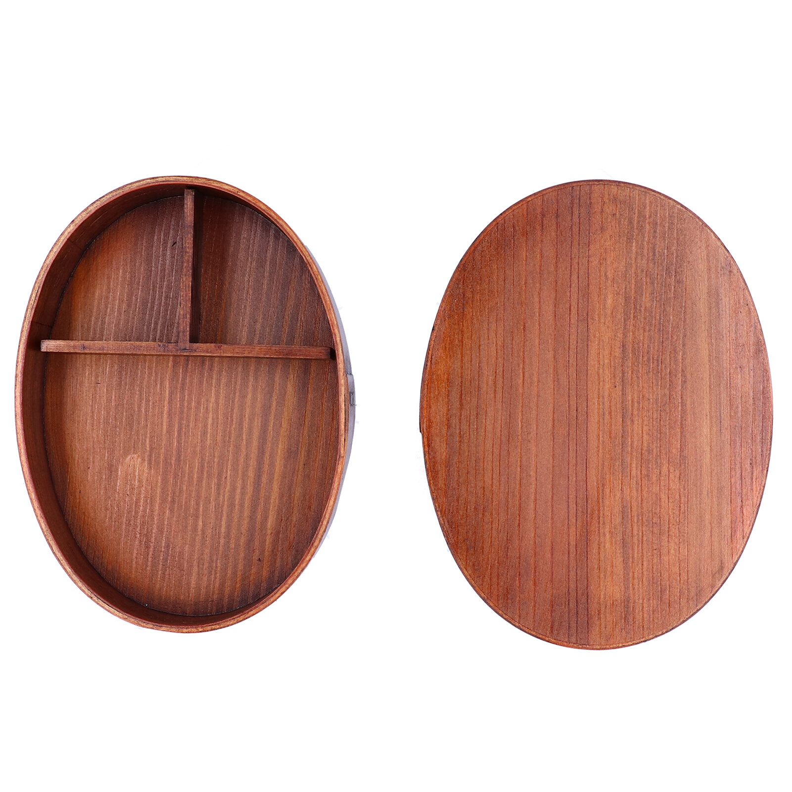 Коробка для бенто овальной формы, деревянная коробка для суши, ланч-бокс, контейнер для хранения продуктов питания для взрослых, студентов, работников