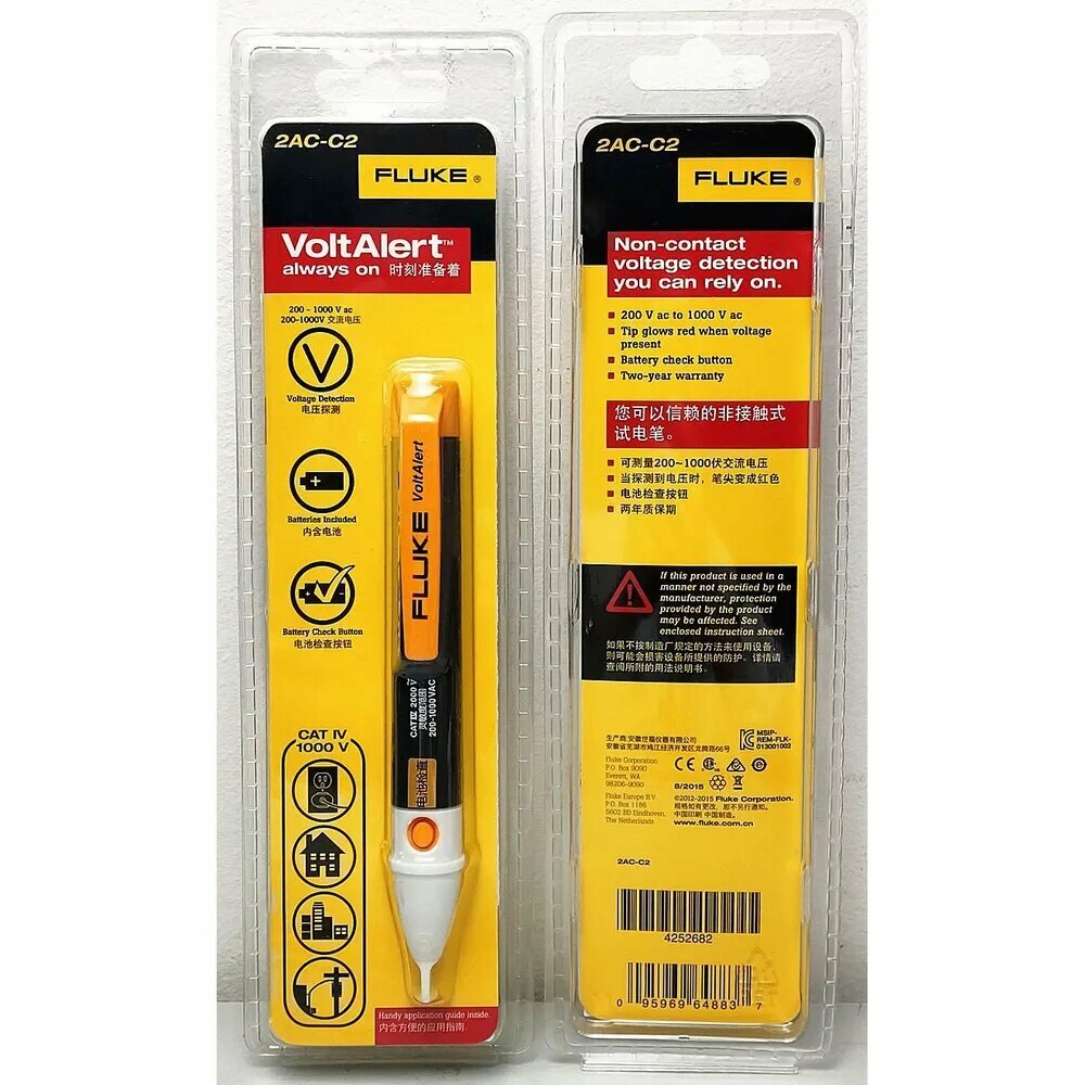 FLUKE Бесконтактный измерительный прибор переменного напряжения 2AC-C2(200-1000v)