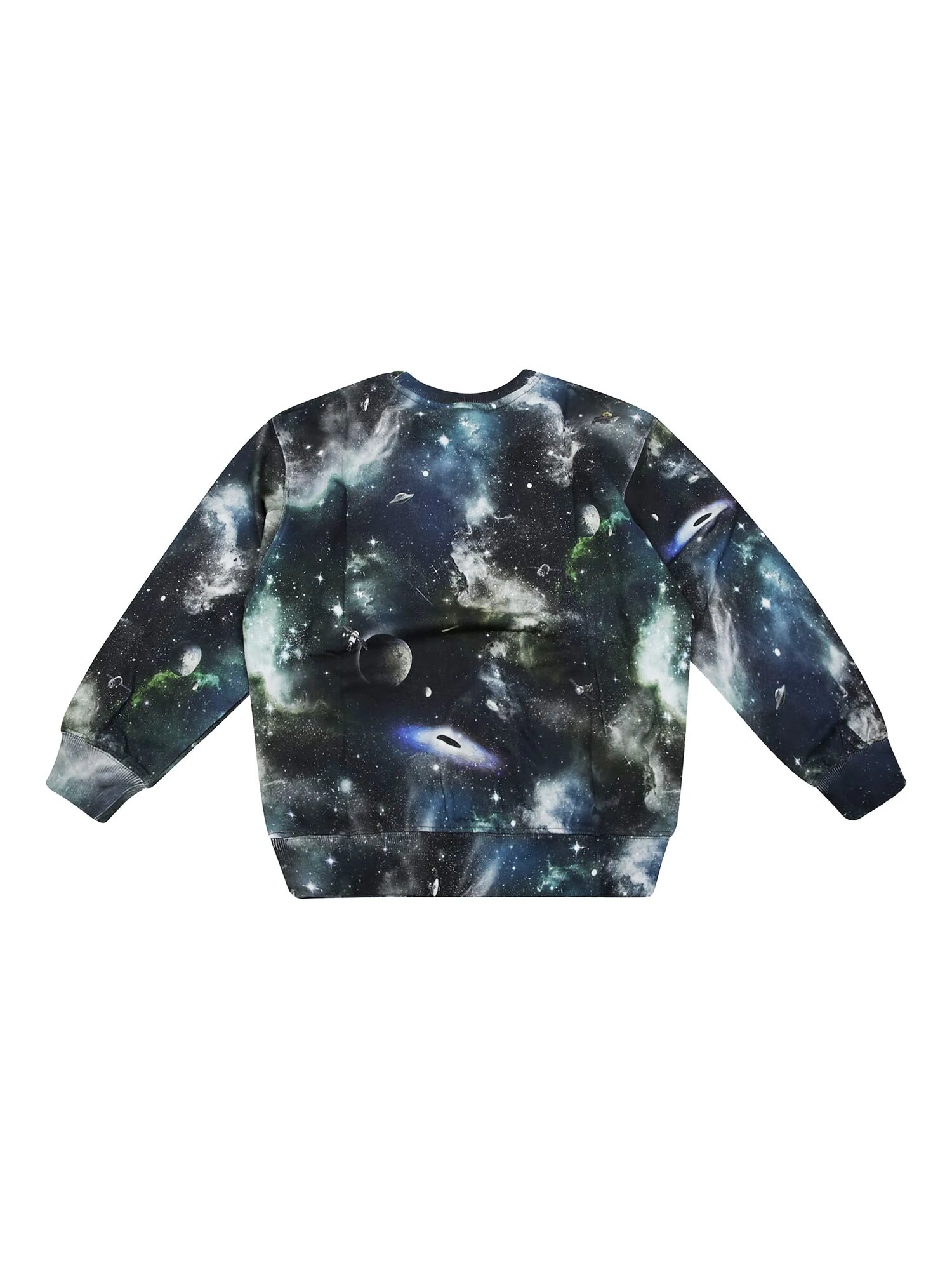 Толстовка Molo Space-print sweatshirt, размер 104, серый/синий/голубой — фото 1