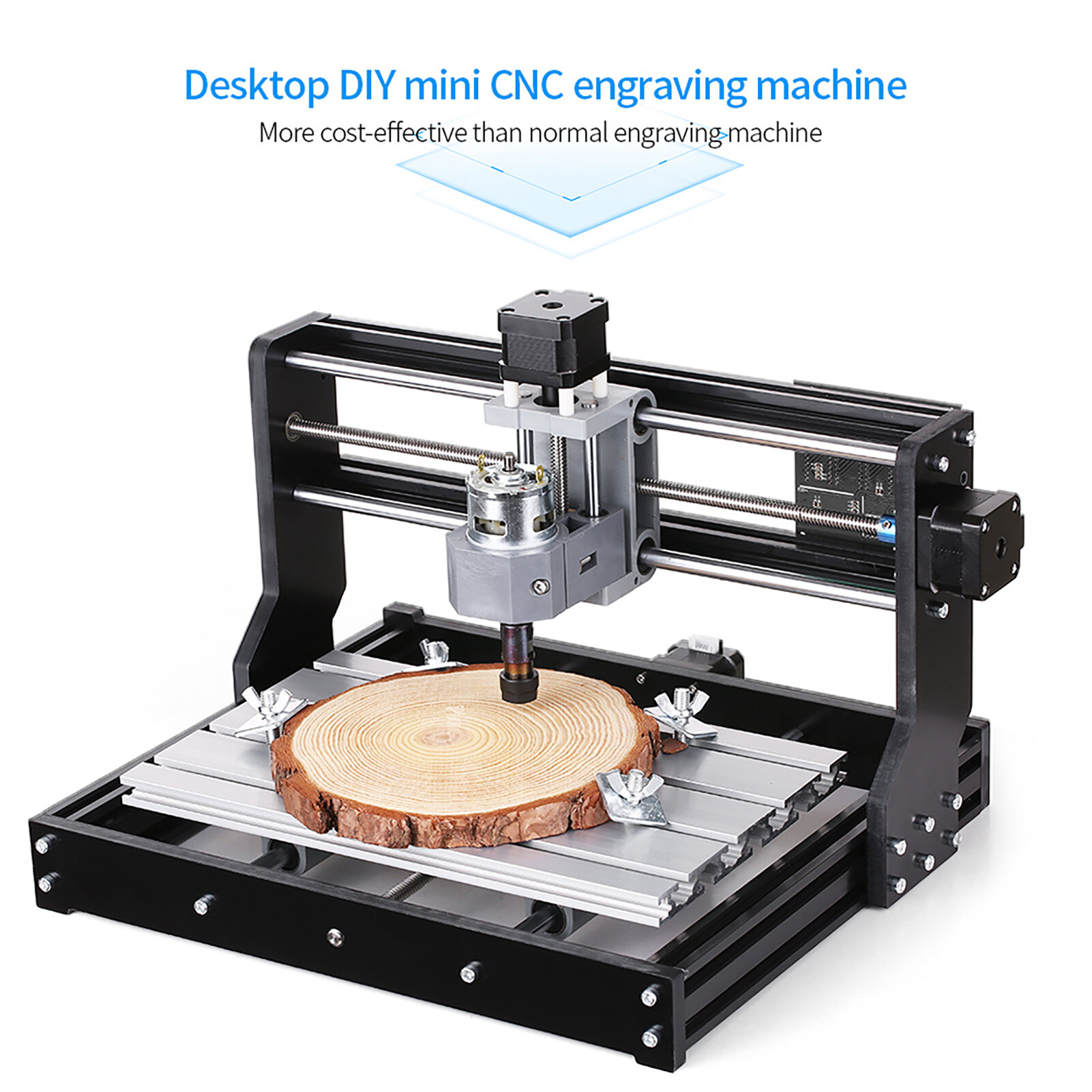 CNC3018 PRO DIY CNC Router Kit Мини Гравировальный Станок GRBL Control 3 Оси для PCB ПВХ Пластик Акрил Дерево Резьба Фрезерный Гравировальный Станок с Цанговым патроном ER11 XYZ Рабочая Зона 300x180x45 мм 100-240 В