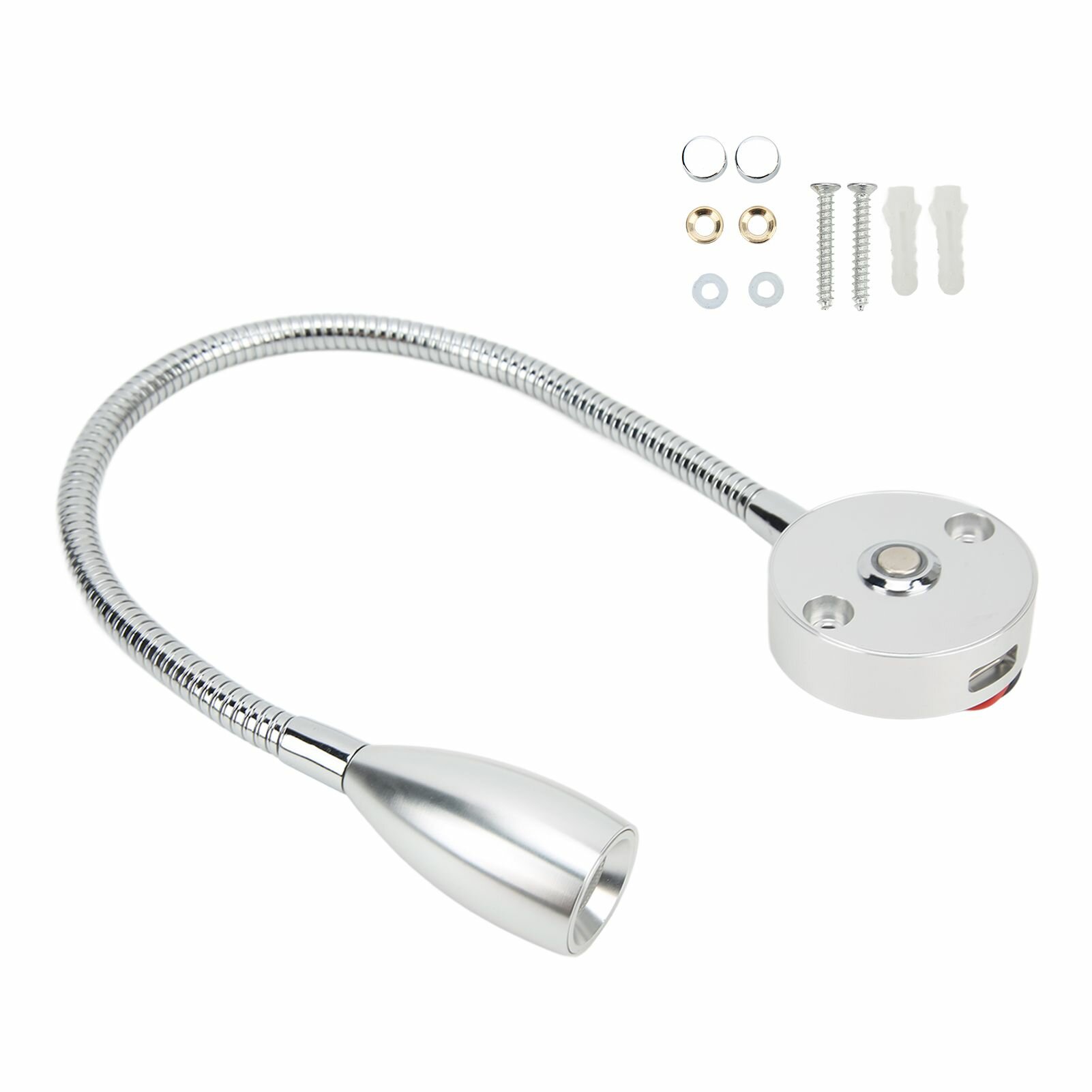 3W LED лампа-гусиная шея 3 цвета (серебро)