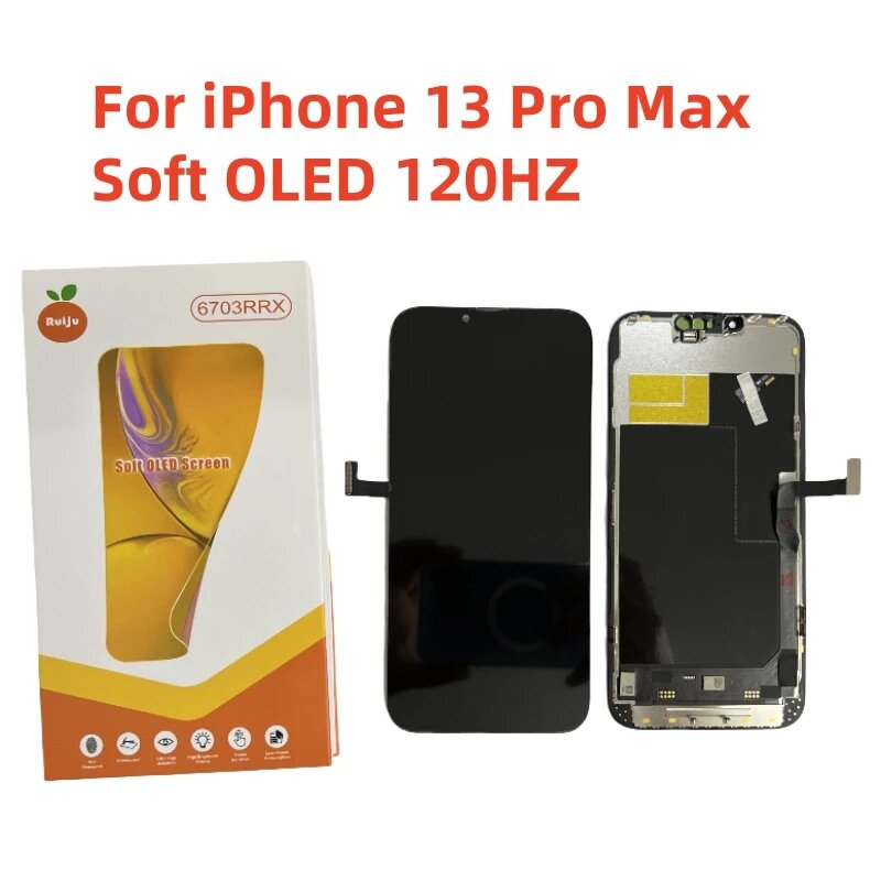 Мягкий OLED-экран RJ 120 Гц для iPhone 16 Pro Max, 17, 17 Pro, 15 Pro Max, 16 Pro, 13Pro Max 120HZ