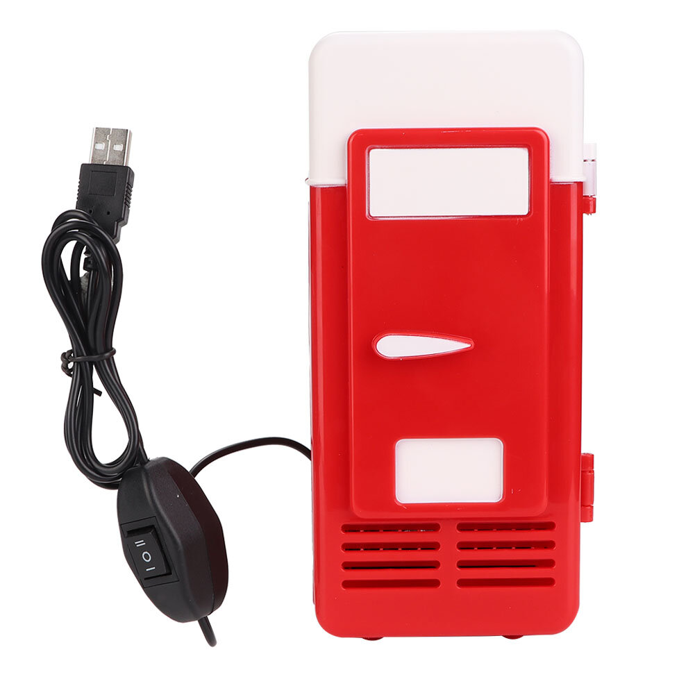 Мини -USB Office Mini отопление и охлаждение двойное использование портативного холодильника для напитков (красный)