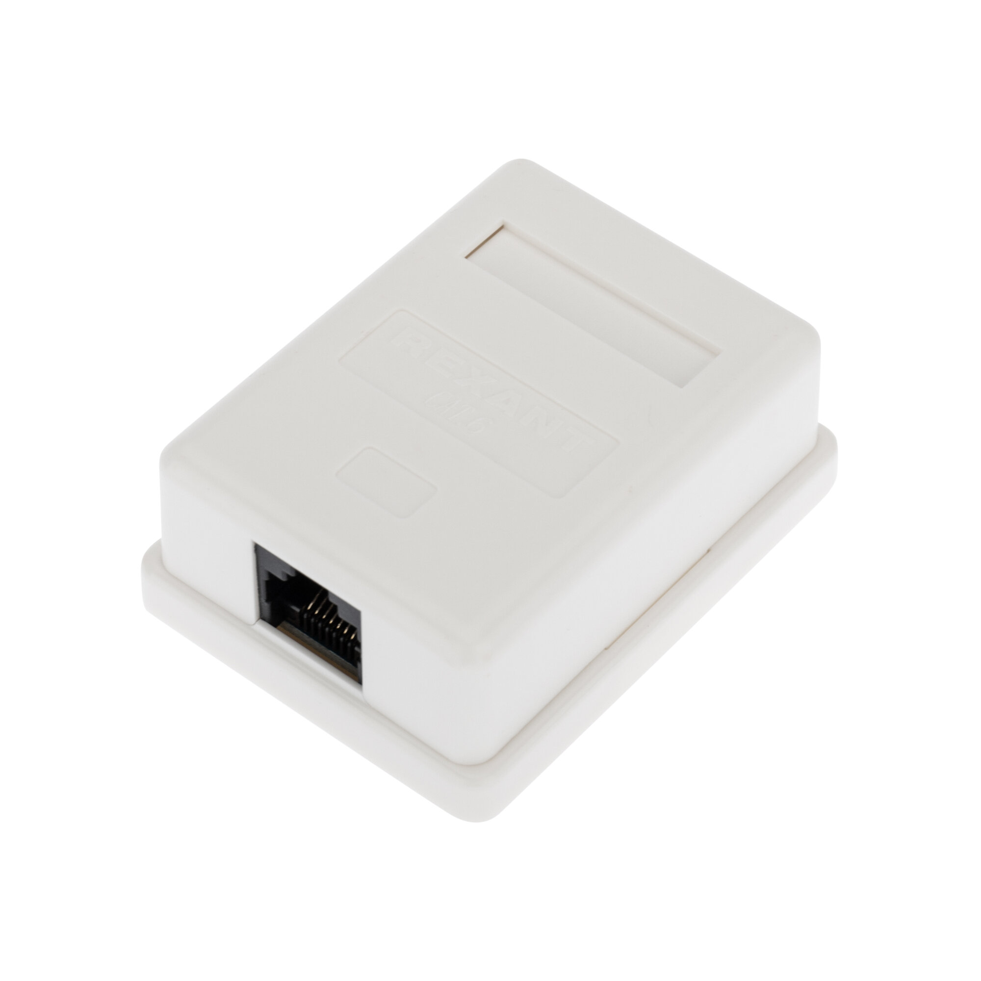 Розетка компьютерная внешняя, 1-порт RJ-45, интернет рамка неэкранированная, категория 6, REXANT