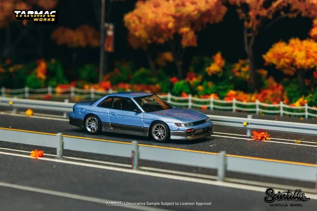 Машинка Tarmac works 1/64 VERTEX Nissan Silvia S13 Blue Литой под давлением автомобильной модели