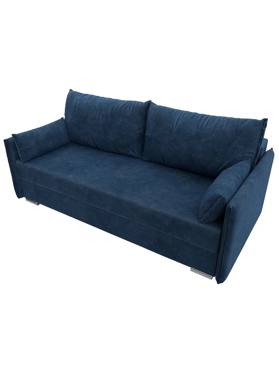 Диван прямой Соломон, 204x106x91 см, с ящиком для белья, велюр