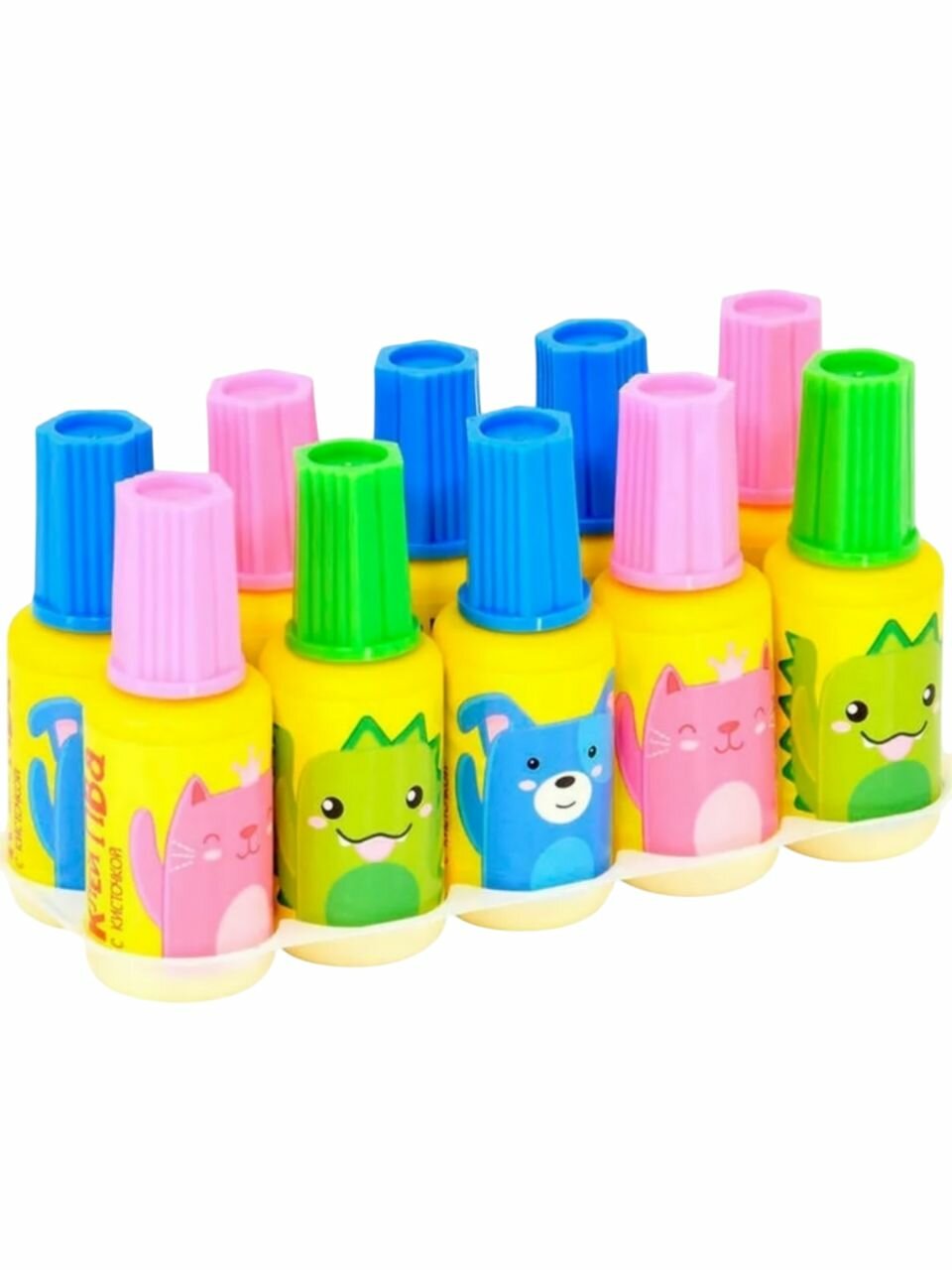 Универсальный клей ПВА с кисточкой, 20 грамм, 10 штук