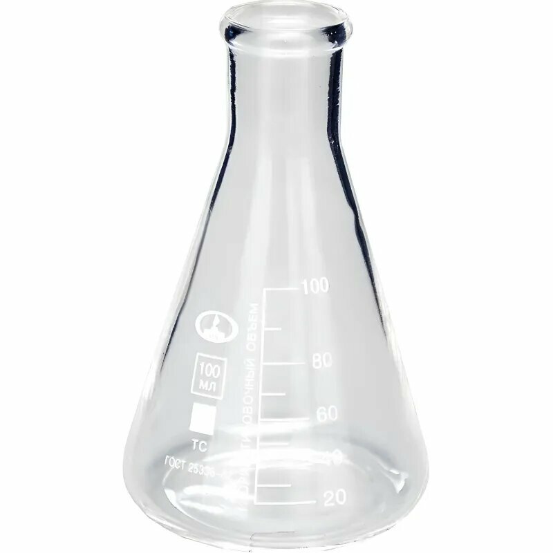 Колба коническая Кн-2-100-22 с делен. 10000830, 12шт/уп, 2024128