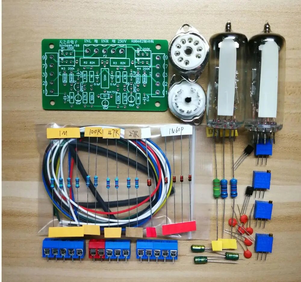 Двухканальный ламповый усилитель 6E2 «кошачий глаз» Dykbcells diy kits w tube