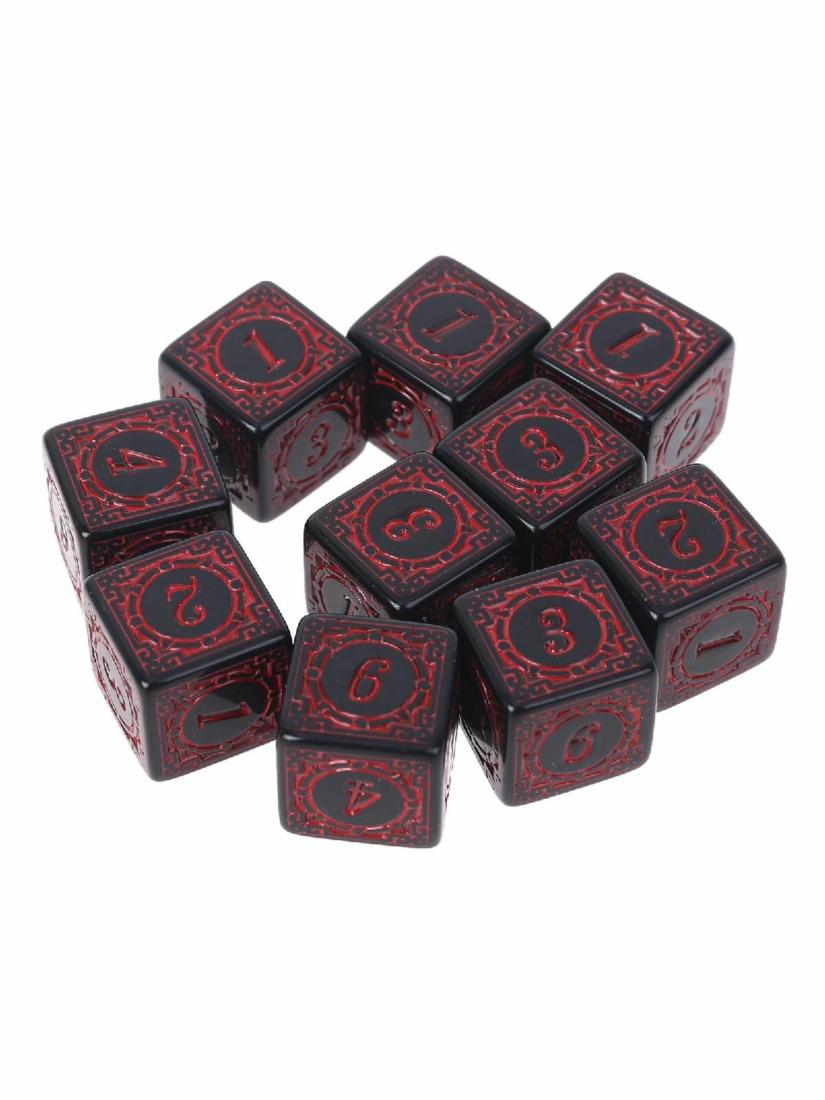 Игральные кости,10шт, квадратные игральные кости-красные