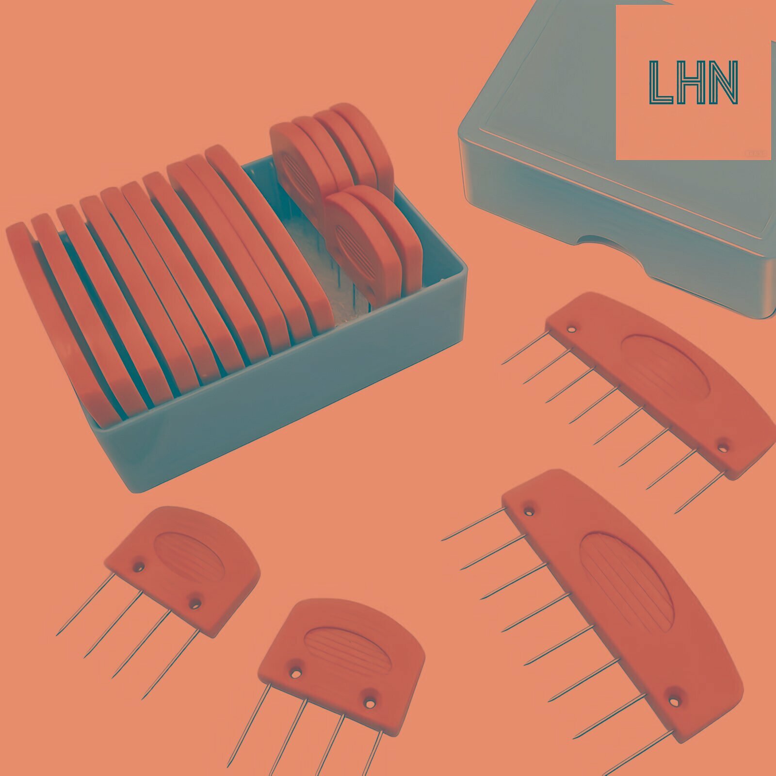 Иглы фиксаторы для блокировки вязанных изделий, 20 штук, зеленые