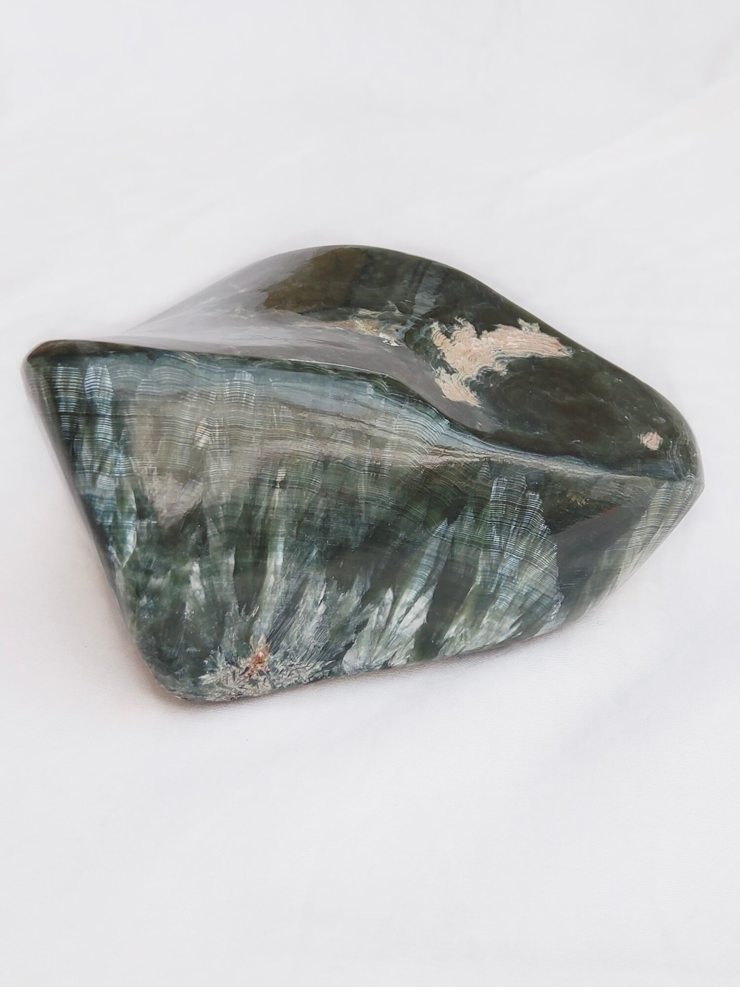 Клинохлор (серафинит) окатыши. Талисман. Амулет. Вес 348 гр